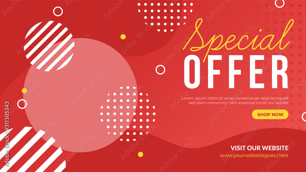Special offer banner template. Promotion sale banner for website, flyer ...