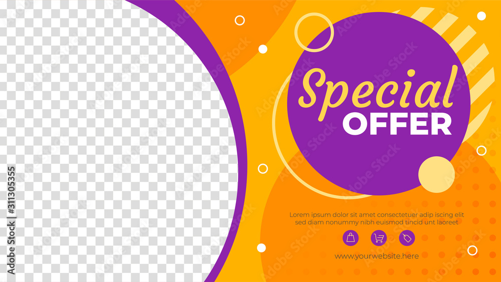 Special offer banner template. Promotion sale banner for website, flyer ...