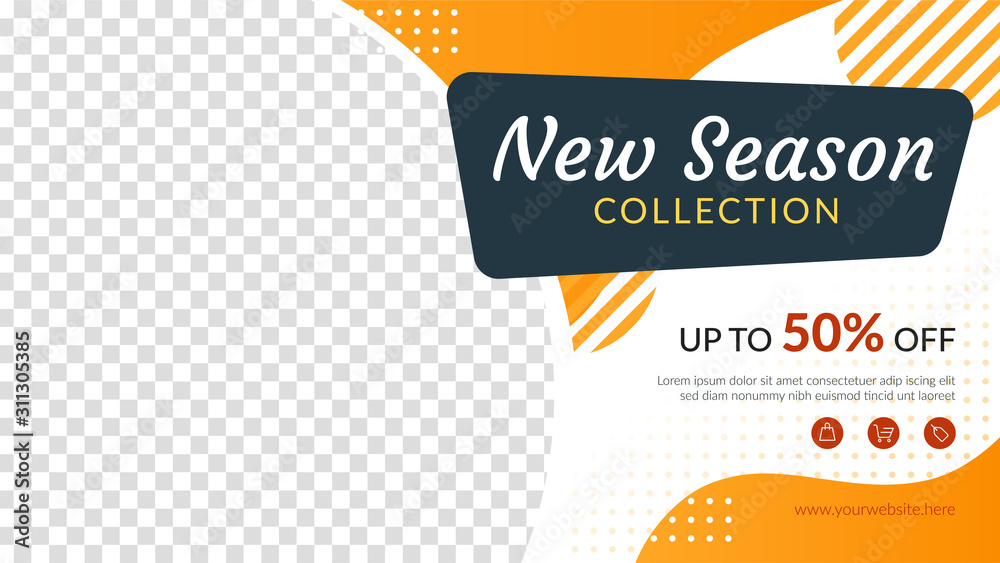 New season collection banner template. Promotion sale banner for ...