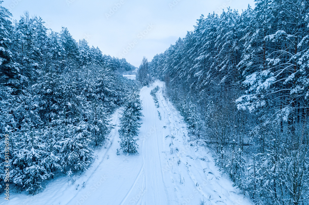 Country Road Snow Winter