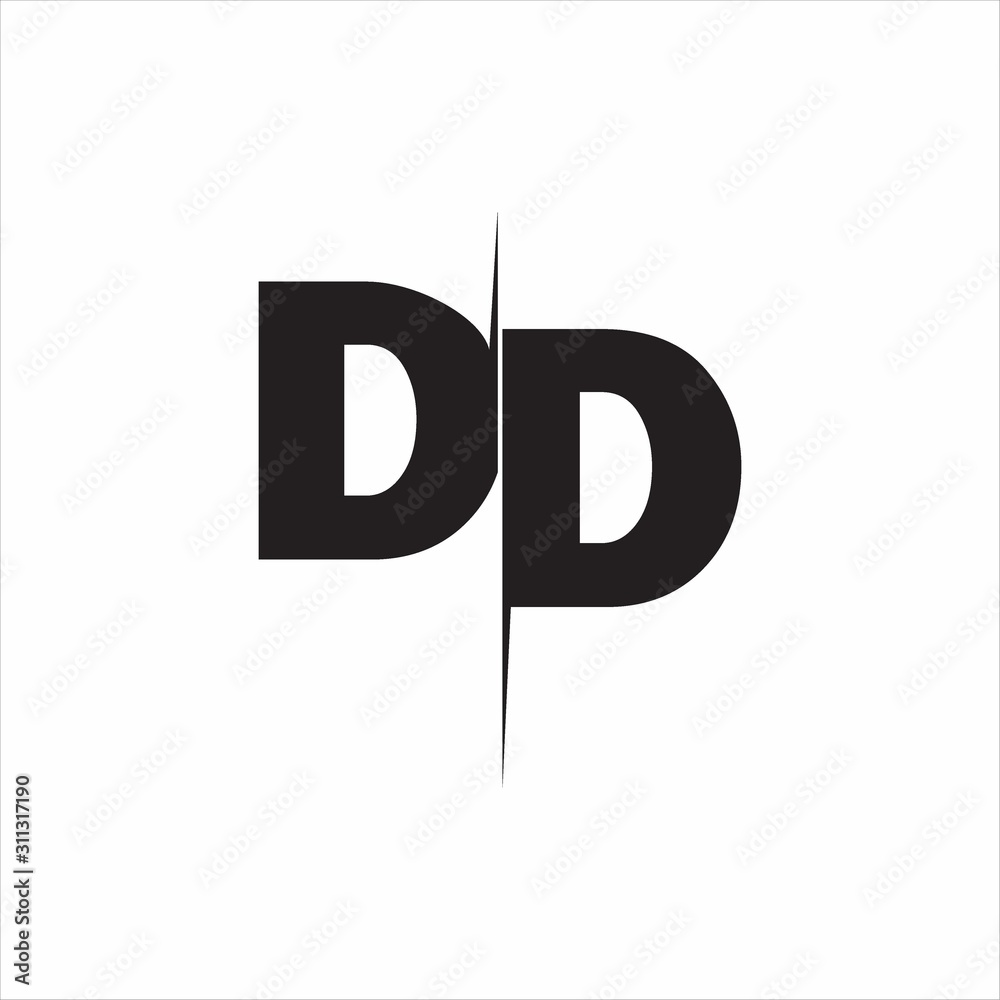 DD Logo Letters white background Stock Vector | Adobe Stock