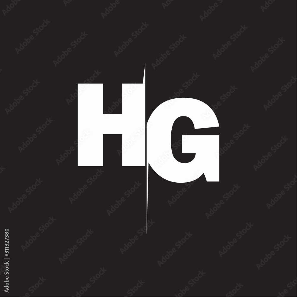 HG Logo Letters black background Stock Vector | Adobe Stock