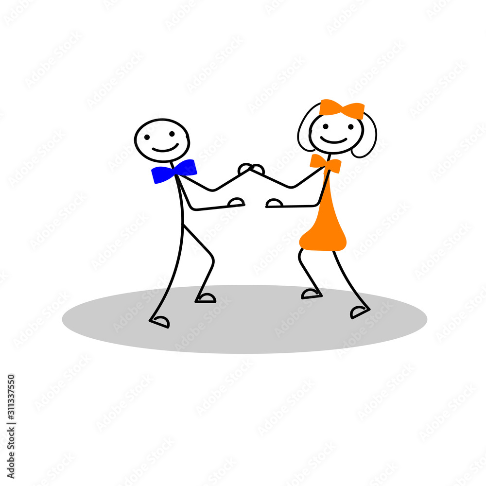 Happy Boy Stick Figure
