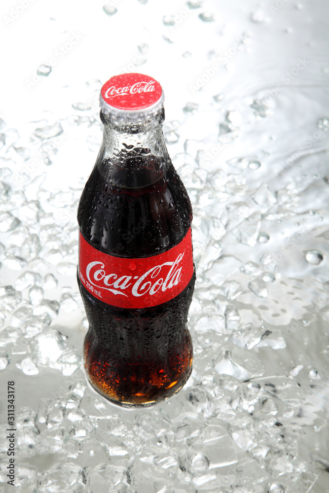 coca cola with water splash Stock Photo | Adobe Stock