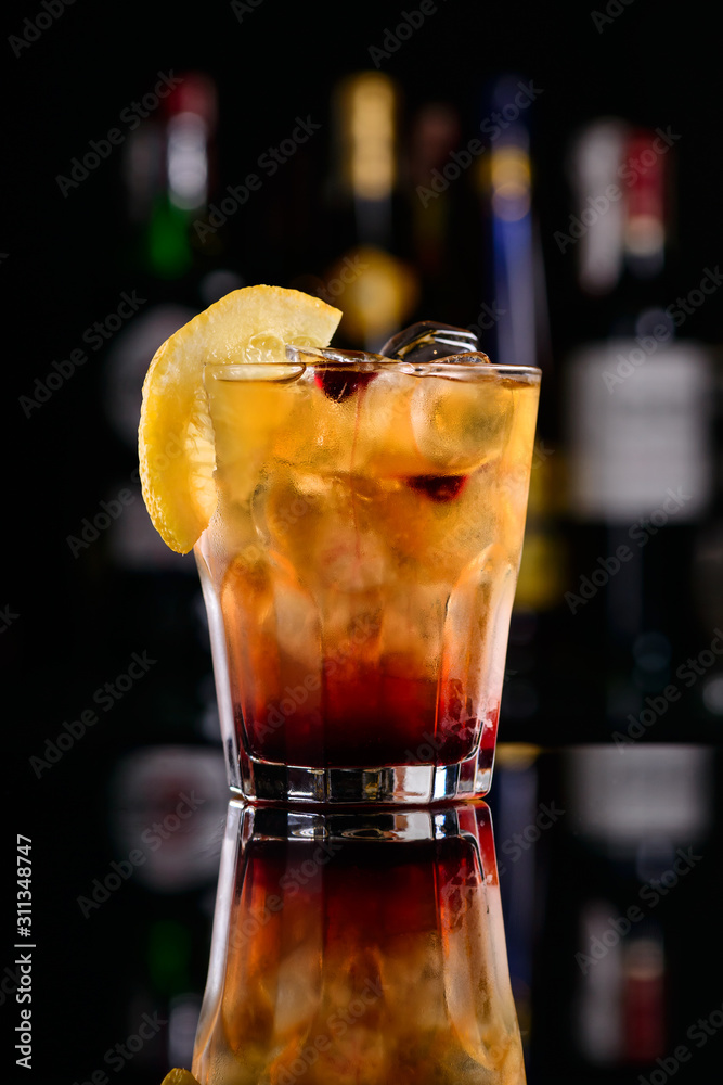 classic alcoholic orange cocktail with Beefeater Negroni orange Stock ...