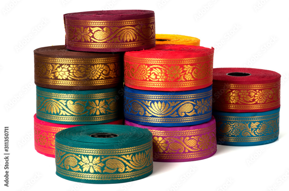 silk sari border Stock Photo | Adobe Stock