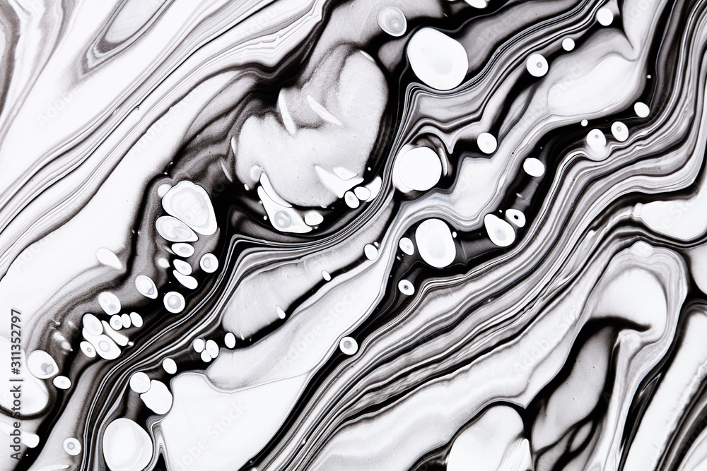 Monocolor alcohol ink marbling raster background. Liquid waves and ...