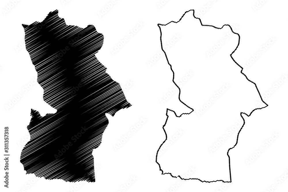 Khovd Province (aimags, Provinces of Mongolia) map vector illustration ...