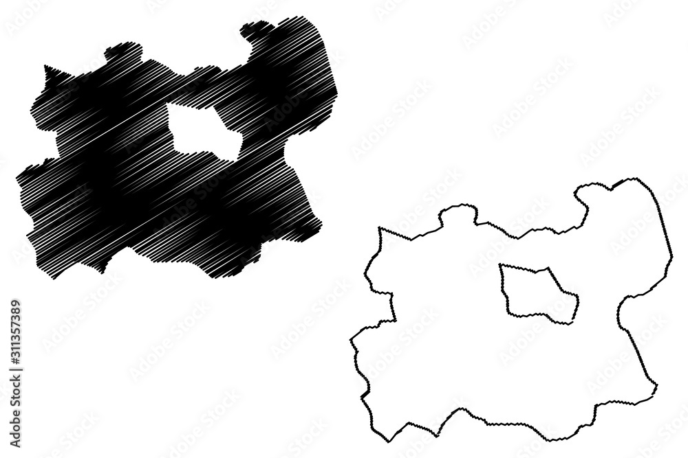 Tuv Province (aimags, Provinces of Mongolia) map vector illustration ...