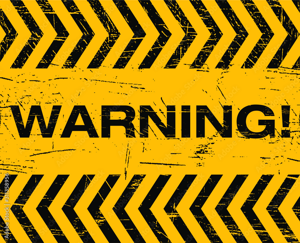 warning sign caution do not enter danger attention traffic road stop ...