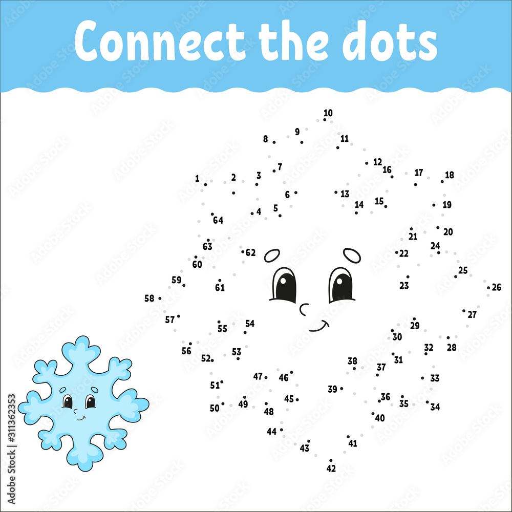 Dot to dot. Draw a line. Handwriting practice. Learning numbers for ...