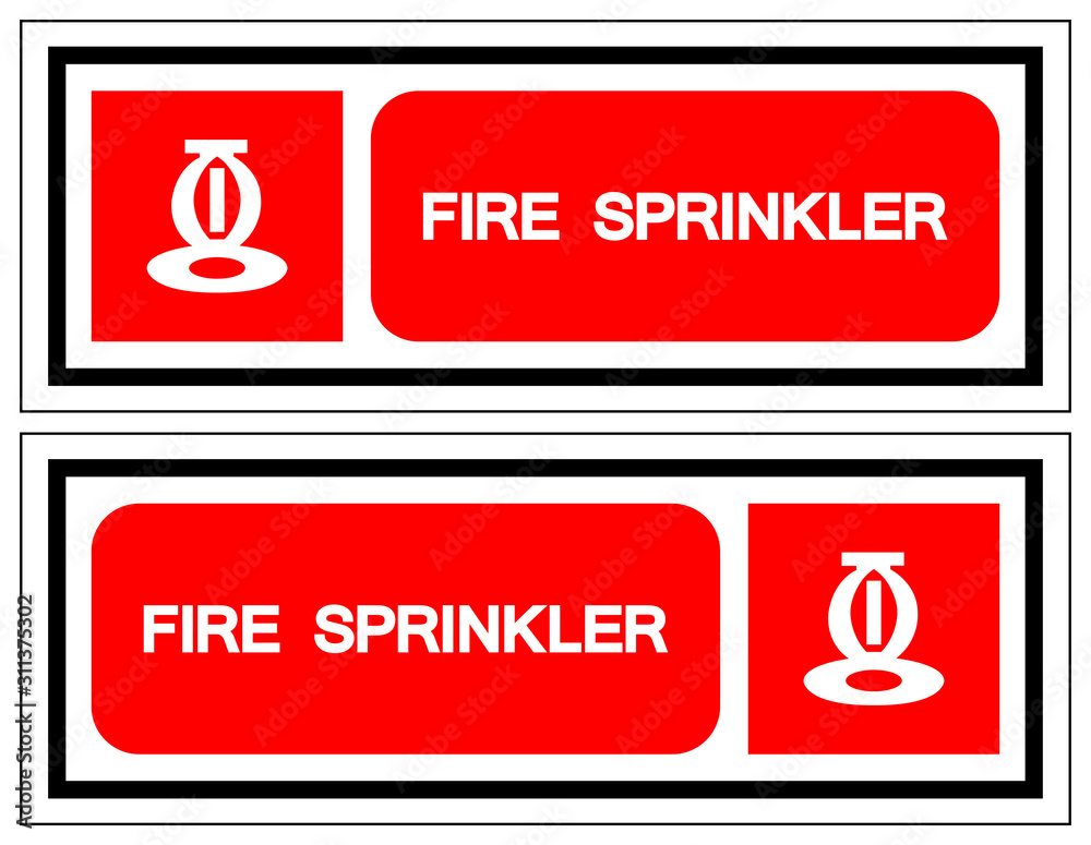 Fire Sprinkler Symbol Sign, Vector Illustration, Isolate On White ...
