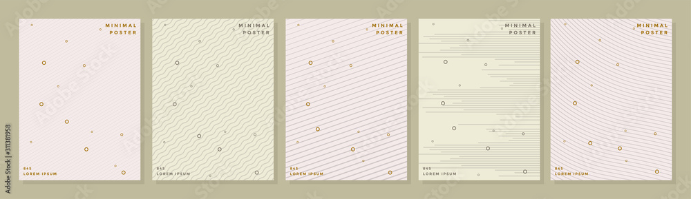 Abstract retro color pattern texture for book cover template vector set ...