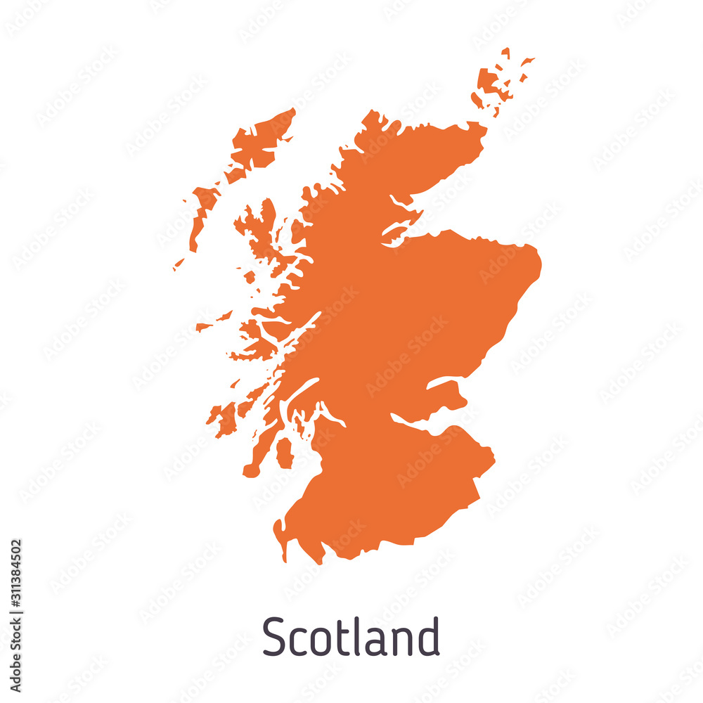 High detailed vector map - United Kingdom of Great Britain and Northern ...