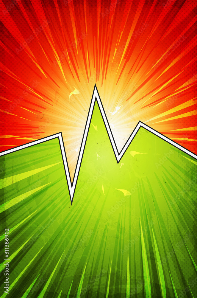 Comic Book Action Layout Background With Power Fx/Illustration of a ...