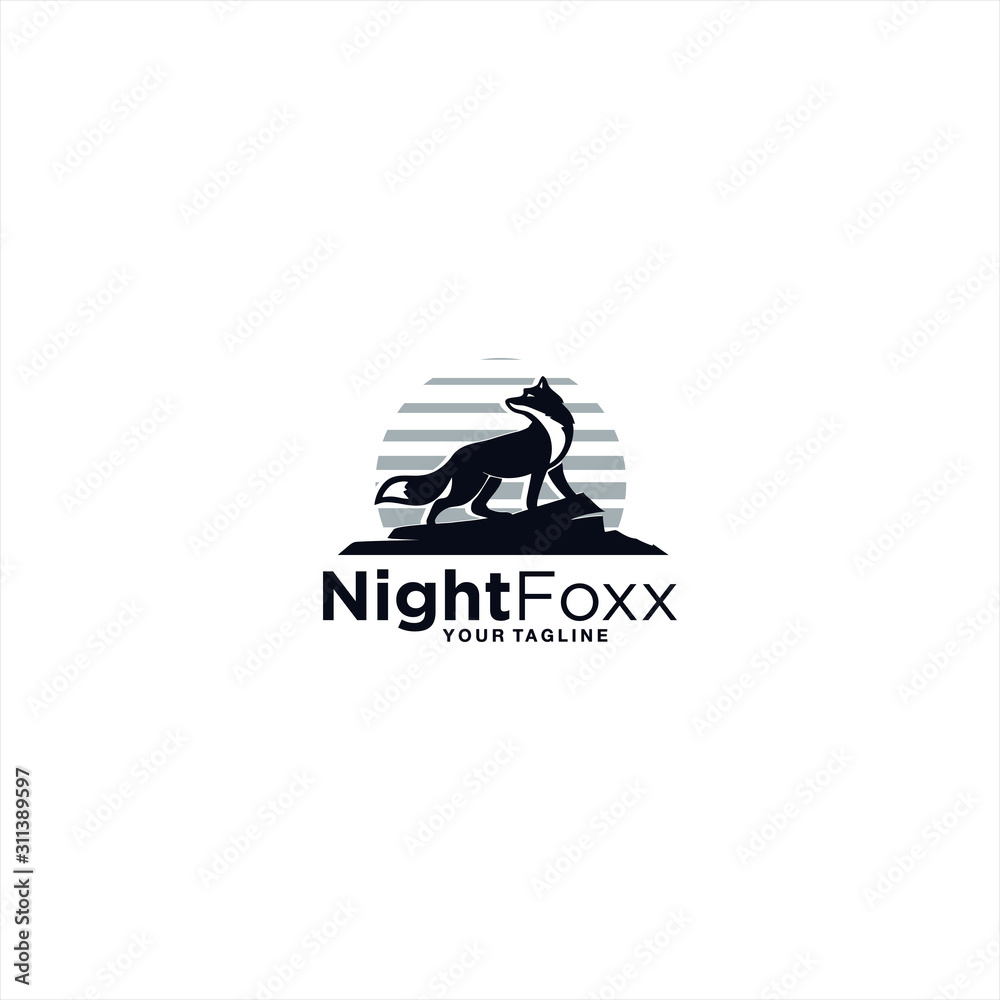 Wolf logo design template inspiration Stock Vector | Adobe Stock