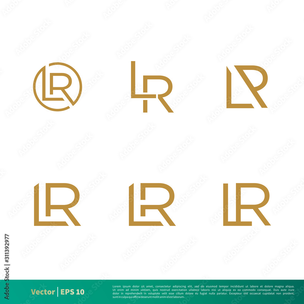 L R Letter Icon Vector Logo Template Illustration Design. Vector EPS 10 ...