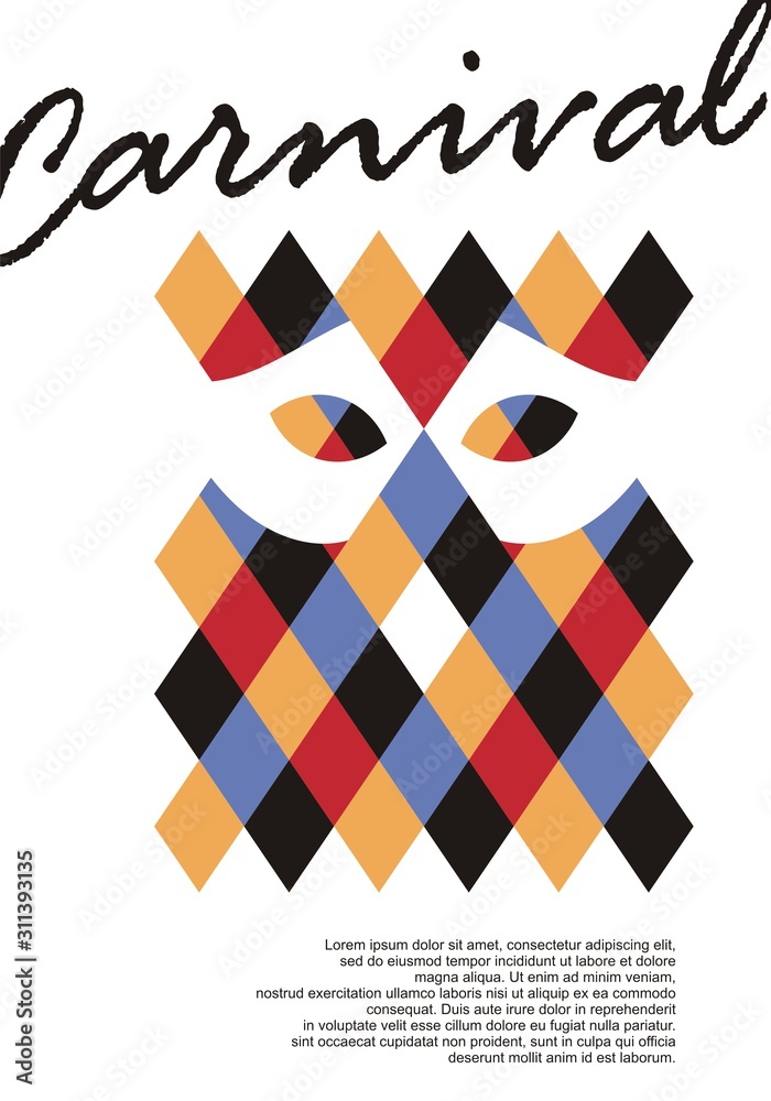 Harlequin Mask Template