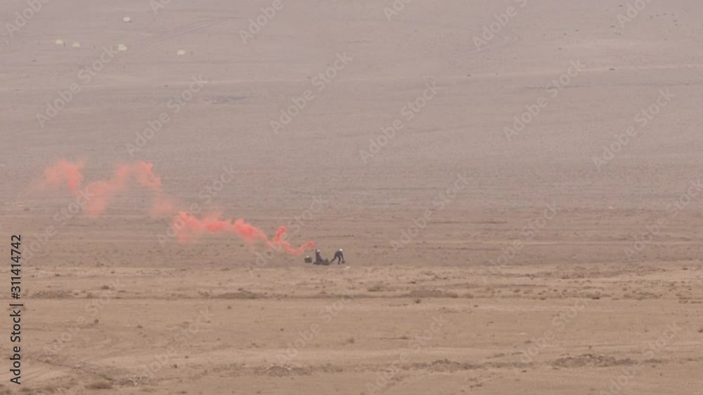 The missing military pilots in the desert lit a smoke bomb and gave a ...