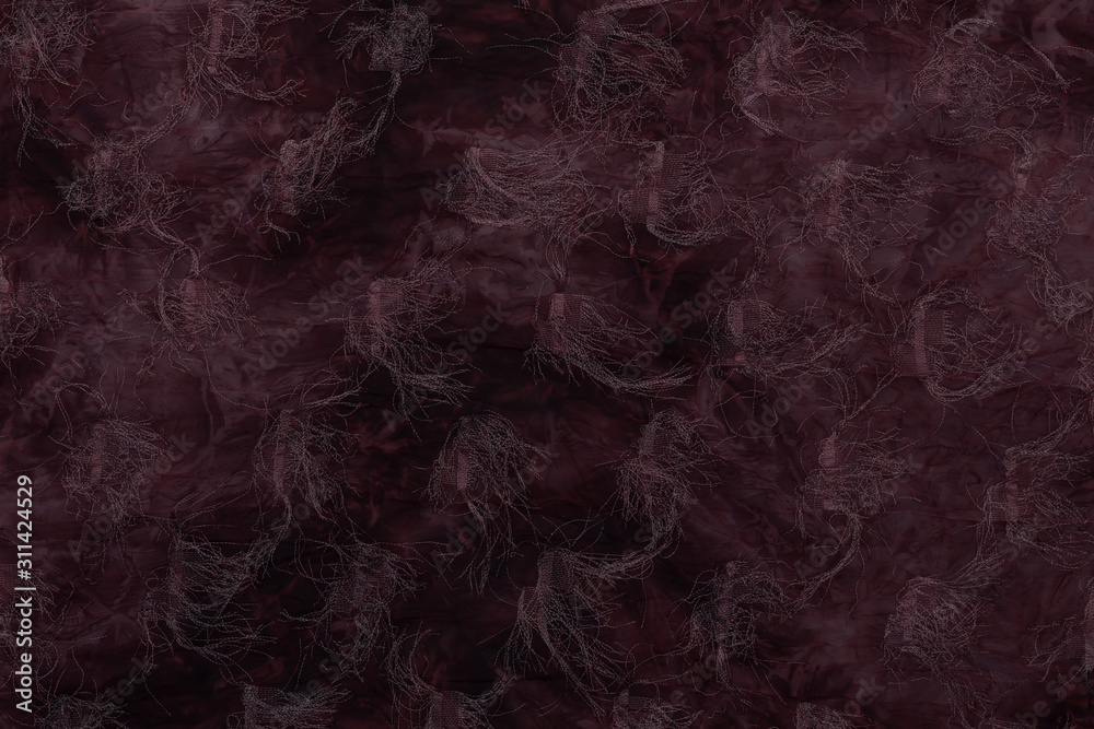 Beautiful overview of fabric with mystical pattern and textile texture ...