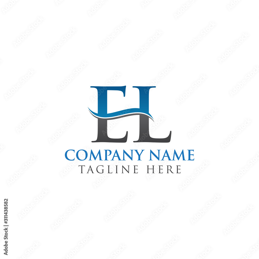 Initial EL Letter Linked Logo Business Vector Template. Water Wave EL ... Initial EL Letter Linked Logo Business Vector Template. Water Wave EL ...