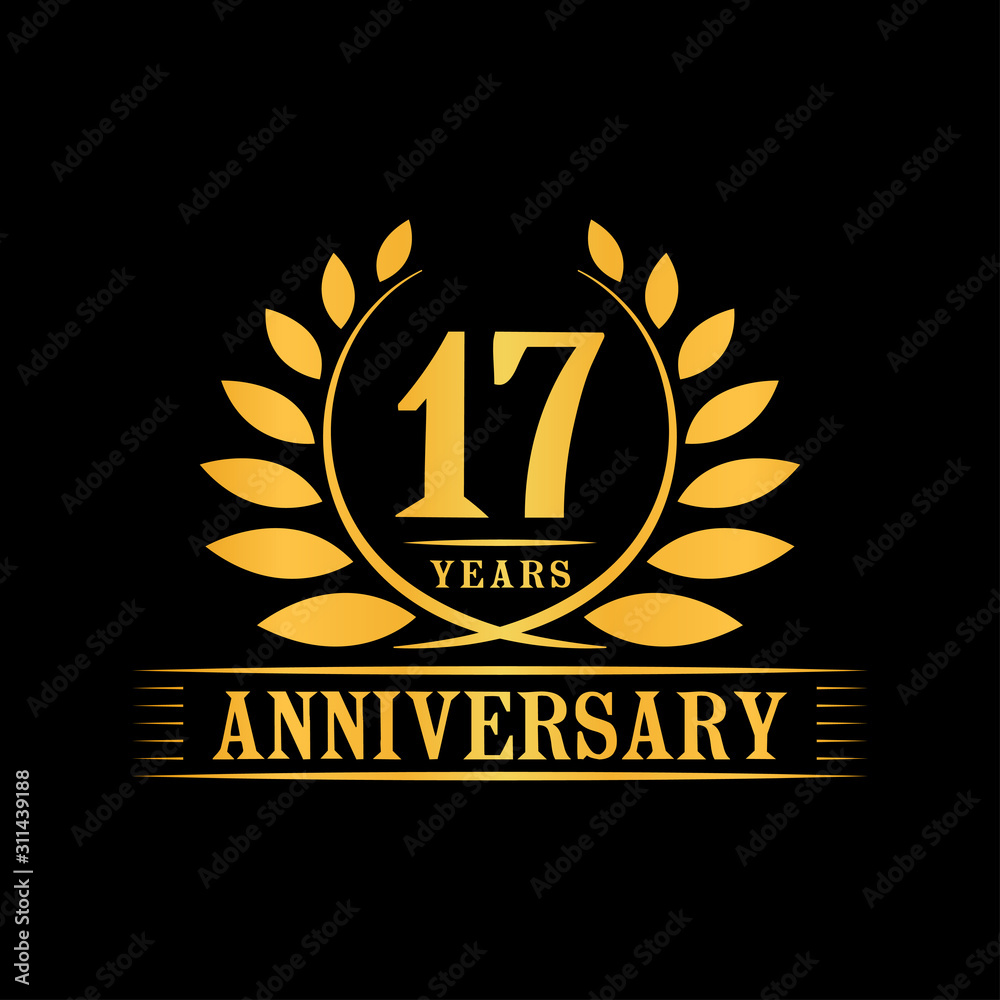 17 years logo design template. Anniversary vector and illustration ...