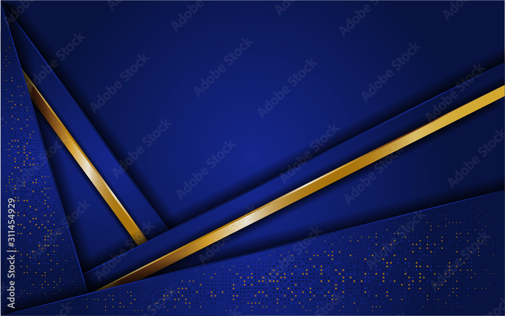 Abstract blue background with glitter and line gold Stock Vector ...
