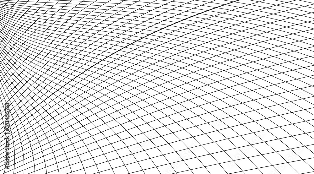 Abstract warped grid futuristic background vector design. เวกเตอร์สต็อก ...