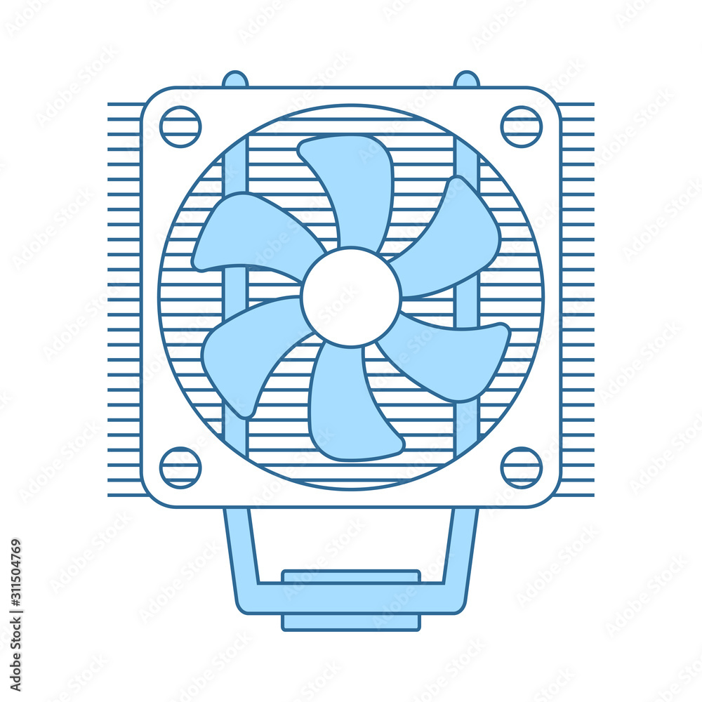 CPU Fan Icon Stock Vector | Adobe Stock