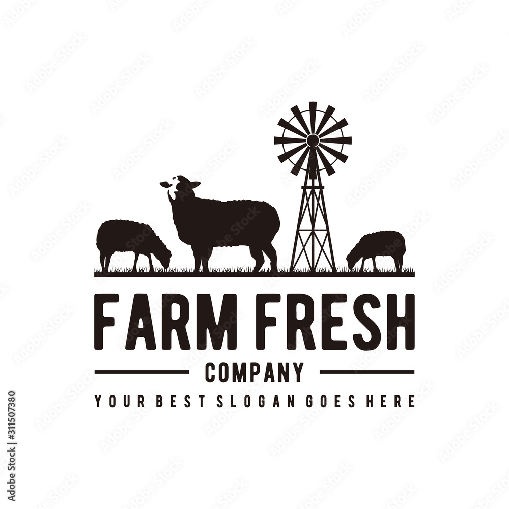farm fresh logo design inspiration Stock Vector | Adobe Stock