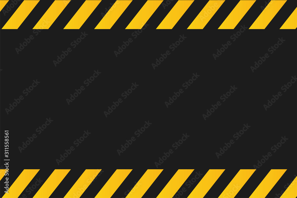 Yellow and black police background to alert the danger area. Stock ...