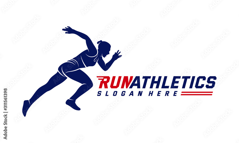 Running Woman silhouette Logo Designs Vector, Marathon logo template ...