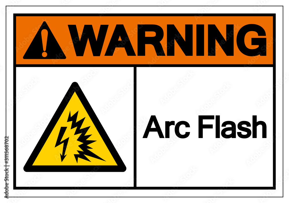 Warning Arc Flash Symbol Sign, Vector Illustration, Isolate On White ...