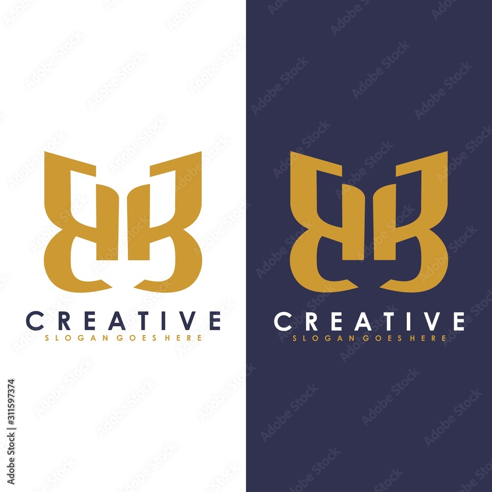 abstract initial letter B logo design template Stock Vector | Adobe Stock