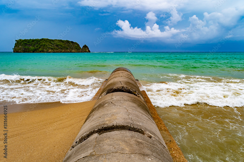 Cylindrical cement grey water/ storm water/ sewage/ sewer pipe outlet ...