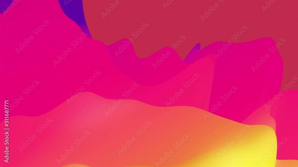 4k seamless loop with abstract fluid rainbow gradients, inner glow wavy ...
