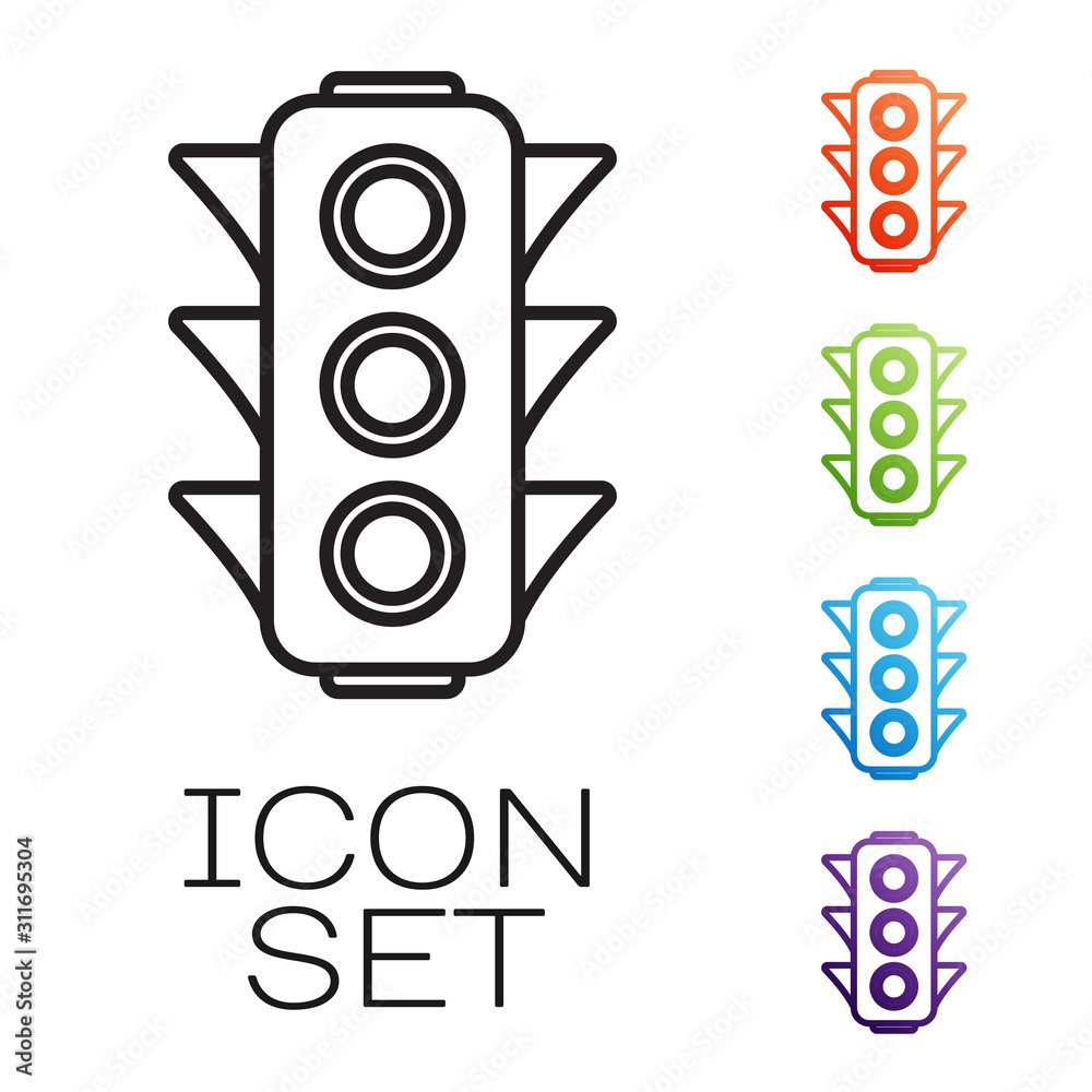 Traffic Light Icon Black And White