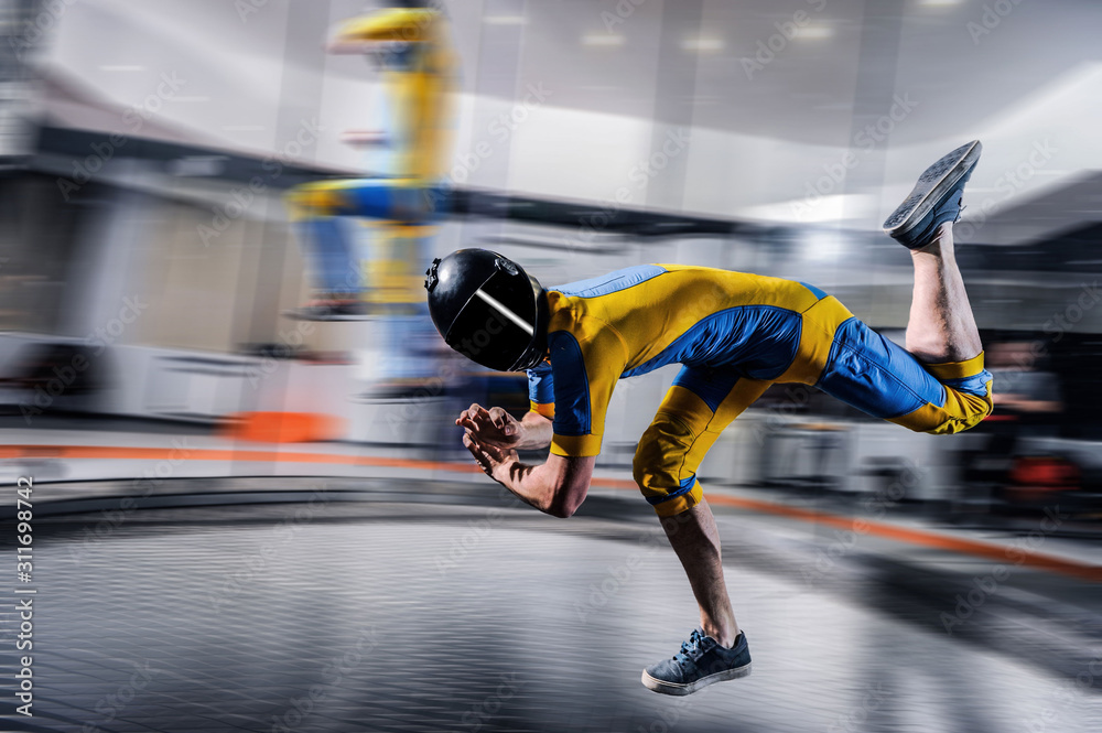 Pilot. Fly men is a pilot of his body in air. Extreme people prefer ...