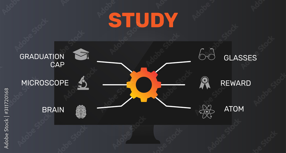 Study Infographics vector design. Timeline concept include graduation ...