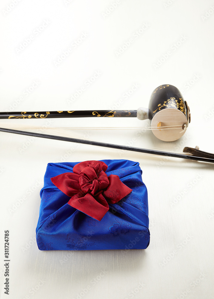 Korean traditional gifts and Haegeum. Haegeum is a Korean traditional ...