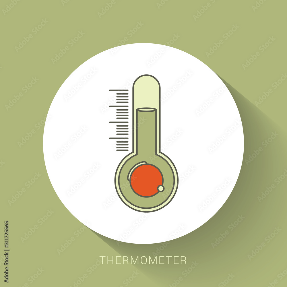 Thermometer icon template color editable. Thermometer symbol vector ...