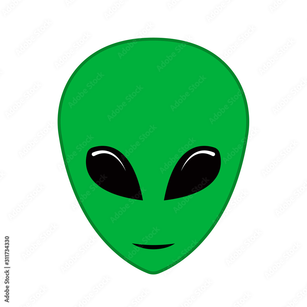 Green Alien Head