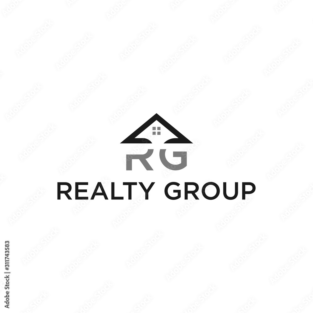 RG letter, Logo for a Real Estate Brokerage Stock Vector | Adobe Stock