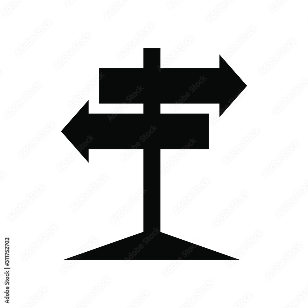 Pointers flat icons. arrow signpost vector design symbol of road signs ...