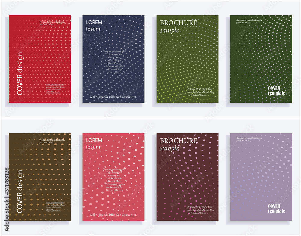 Minimalistic cover design templates. Set of layouts for covers of books ...