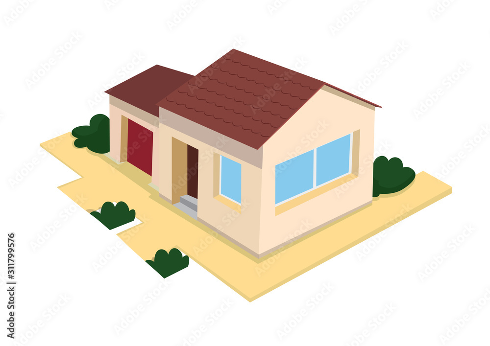 3d Home Vector