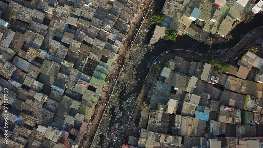 Top Birds Eye View on One of Biggest Slums in World In Mumbai India ...