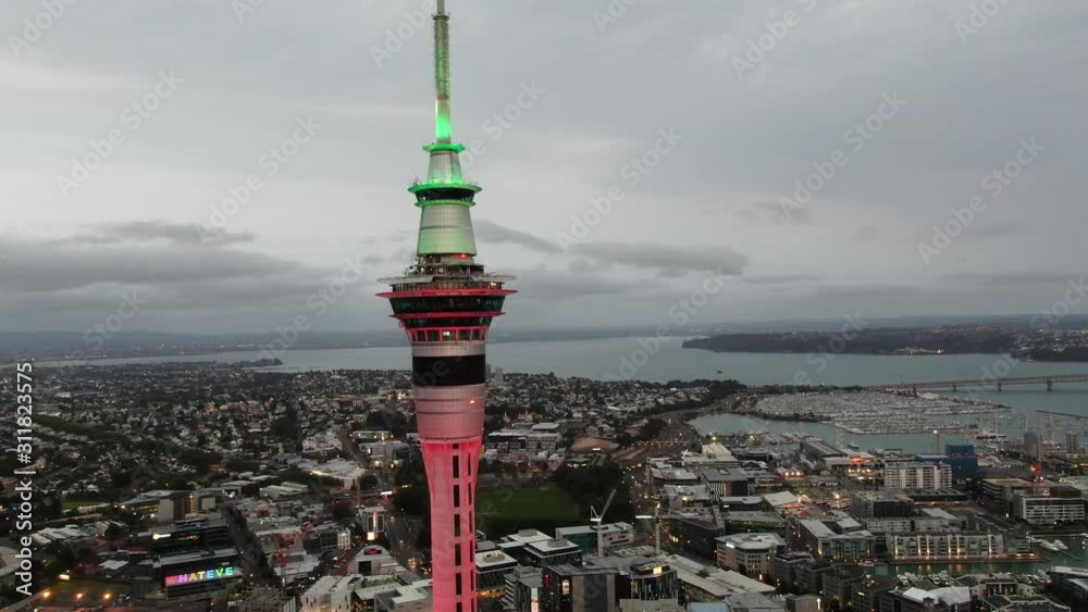 Viaduct Harbour, Auckland / New Zealand - December 25, 2019: The iconic ...