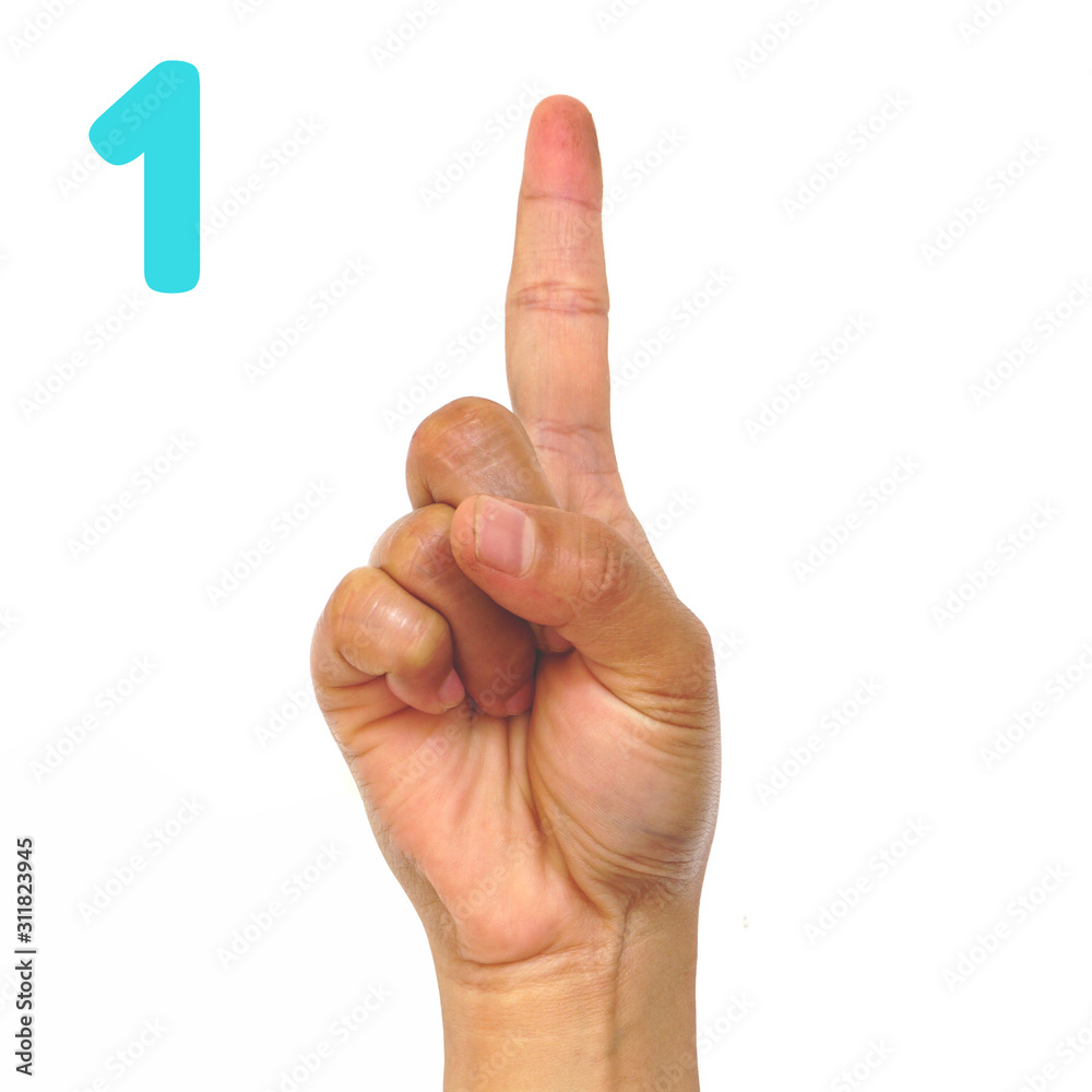 Sign language number 1 for the deaf . Fingerspelling in American Sign ...