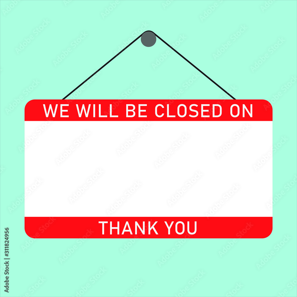 Closed Sign Stock Vector | Adobe Stock
